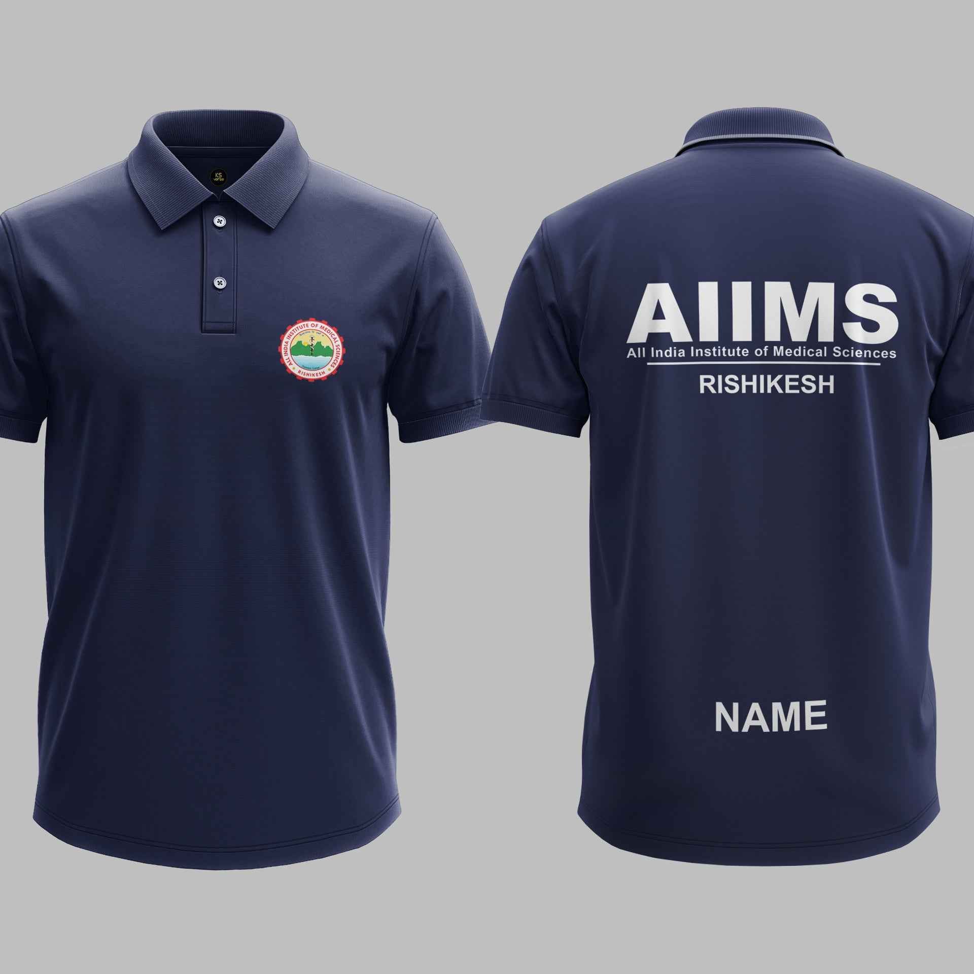 AIIMS Rishikesh Minimalist Polo Tee | Official Campus Drops – KS Verse ...